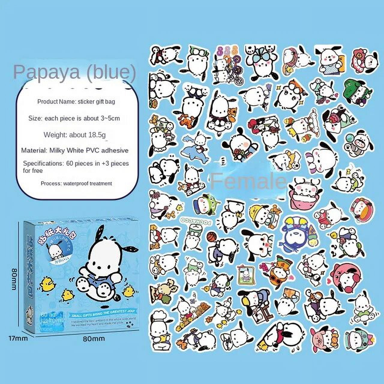 60Pcs Hello Kitty Kuromi Cinnamoroll Pochacco Sanrio Stickers for Kids ...