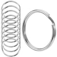 60Pcs Iron Plated Nickle Keychain Rings Split Key Rings Platinum 25x2 ...
