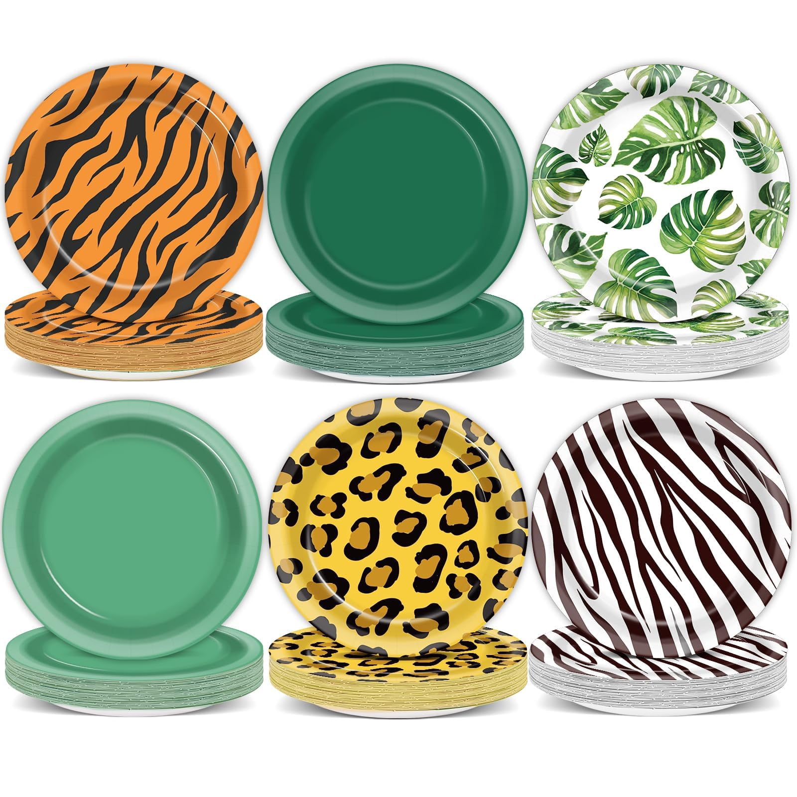 60Pcs Jungle Safari Party Paper Plates for Wild Animal Party ...