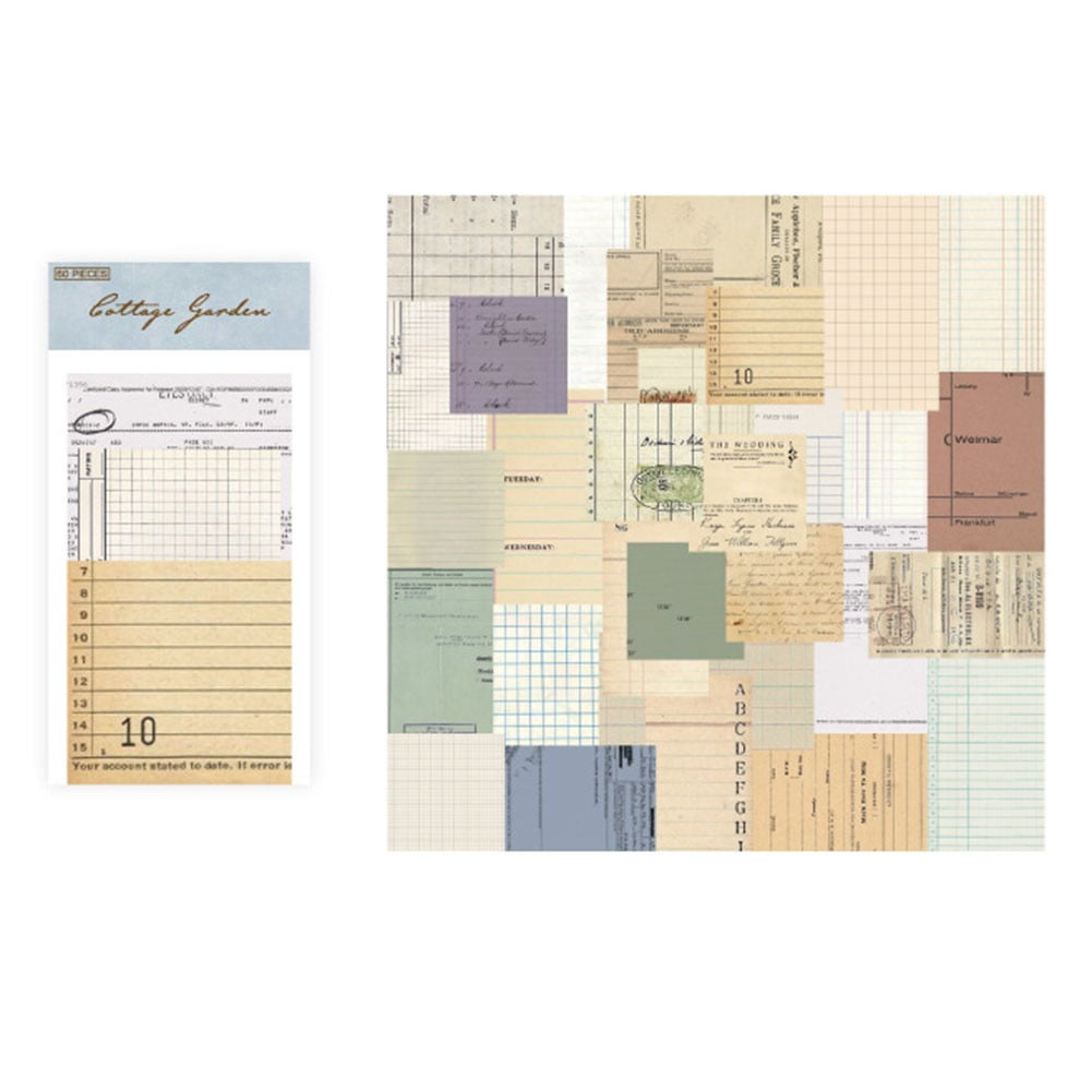 60Pcs Junk Journal Vintage Diy Background Paper Journaling Supplies ...