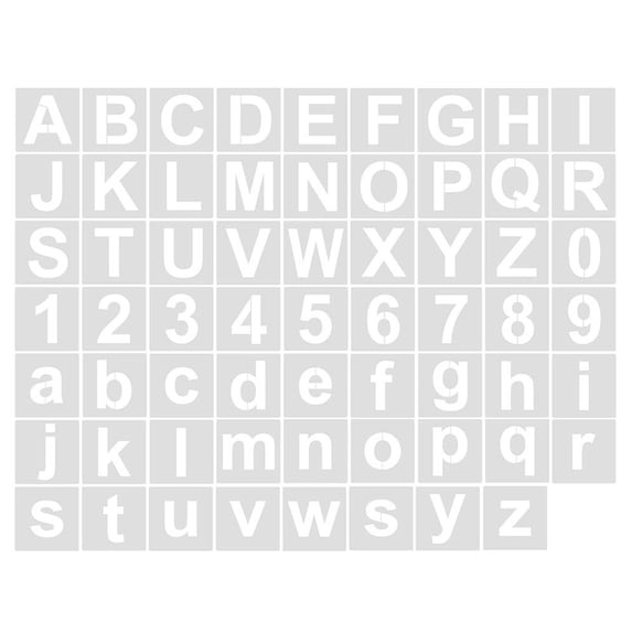 60Pcs Letter And Number Templates Kids Drawing Stencils For Sign ...
