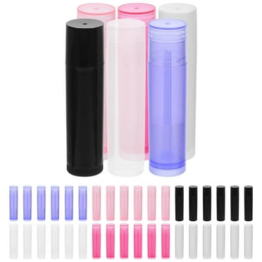 LotFancy 60Pcs Clear Empty Plastic Lip Balm Tubes Container, 5.5ml ...