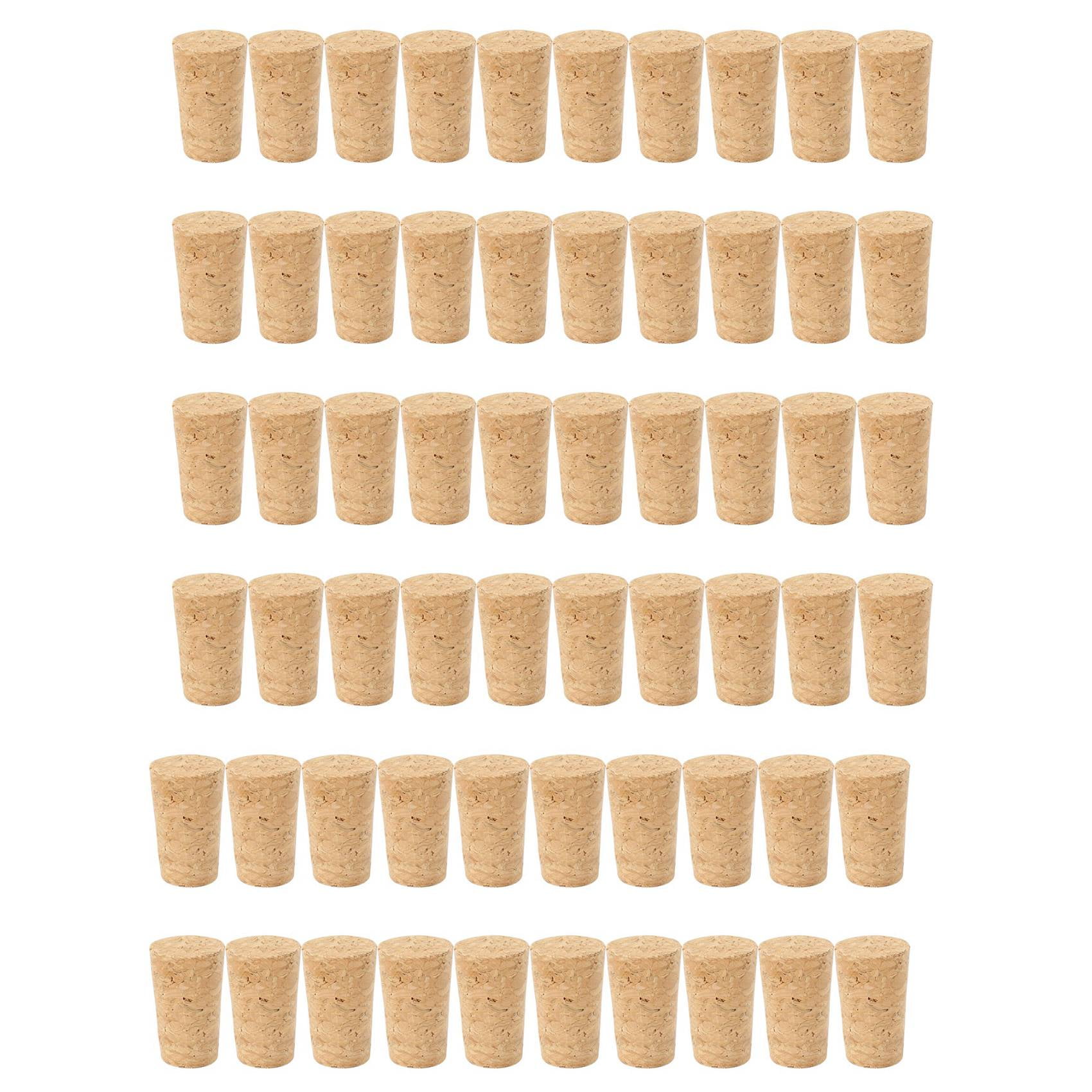 60Pcs/Lot Natural Wood Corks Wine Stopper Wood Bottle Stopper Cone Type ...