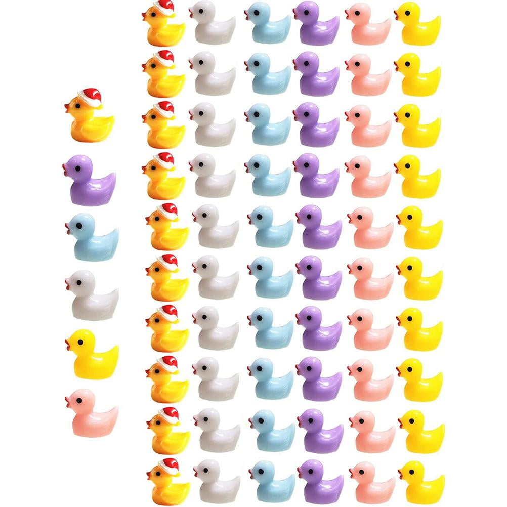 60Pcs Mini Duck Miniature Duck Figures Micro Landscape Aquarium ...