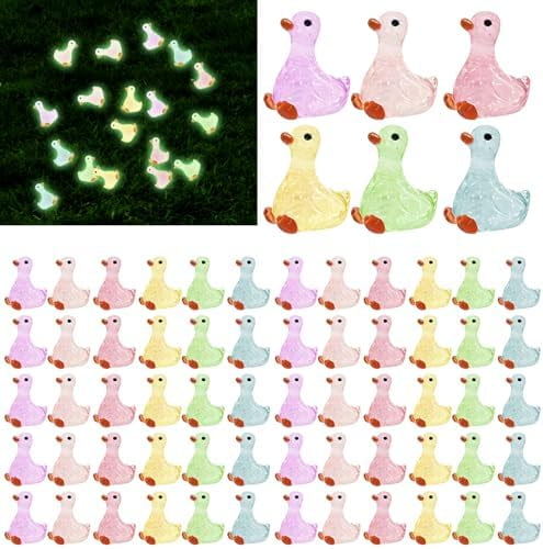 60Pcs Mini Goose Figurines, Cute Resin Kit Small Goose Figurine Tiny ...