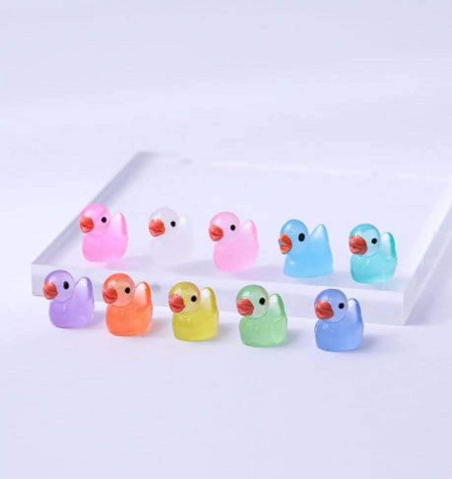 60Pcs Mini Landscape Duck Glow In The Dark Mini Duck Figurines Resin ...