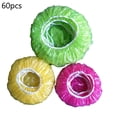 60Pcs Plastic Bowl Covers Elastic Reusable Food Storage Stretch Saran ...