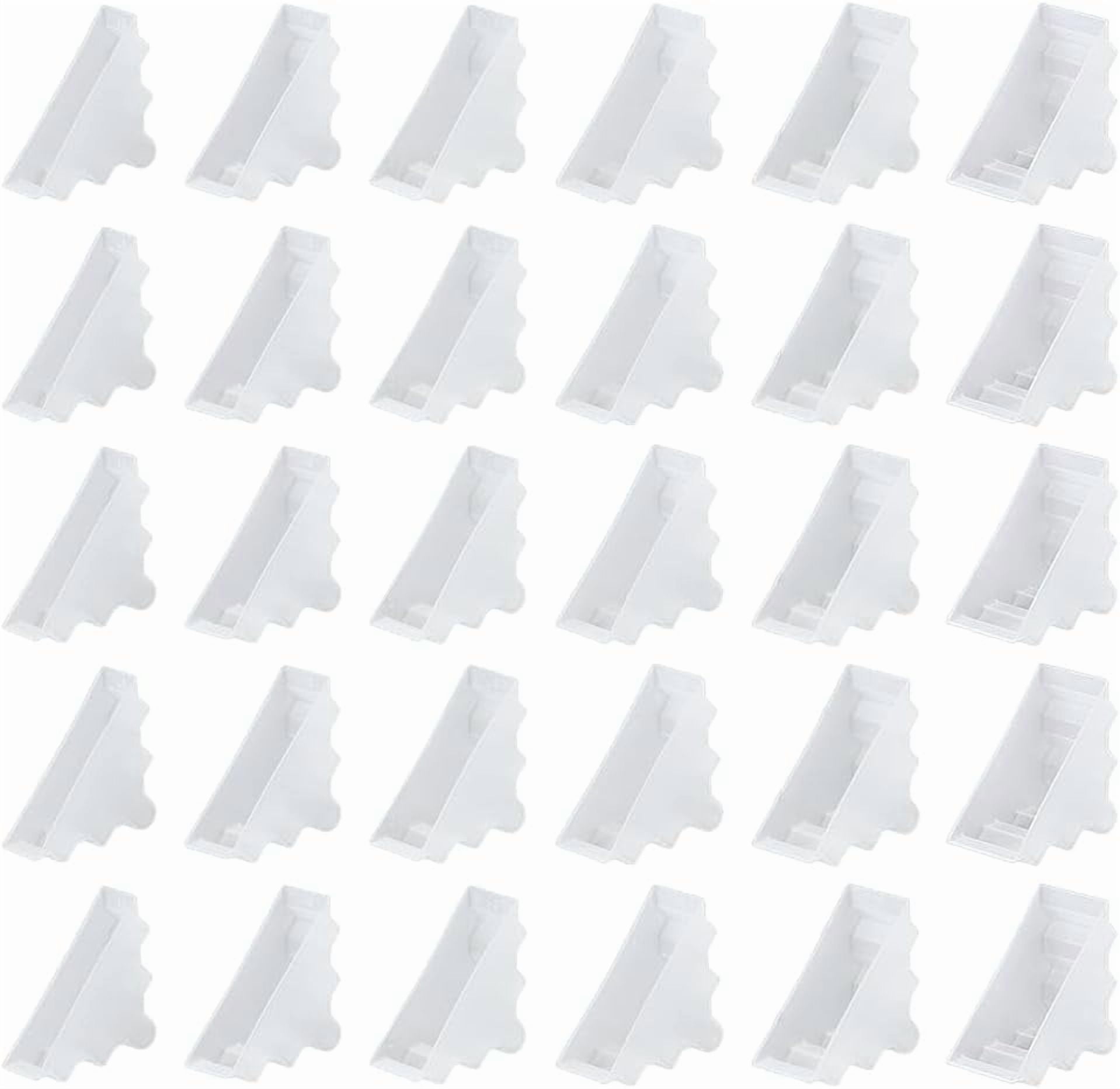60Pcs Plastic Corner Protectors 6 Sizes White Triangle Edge Corner ...
