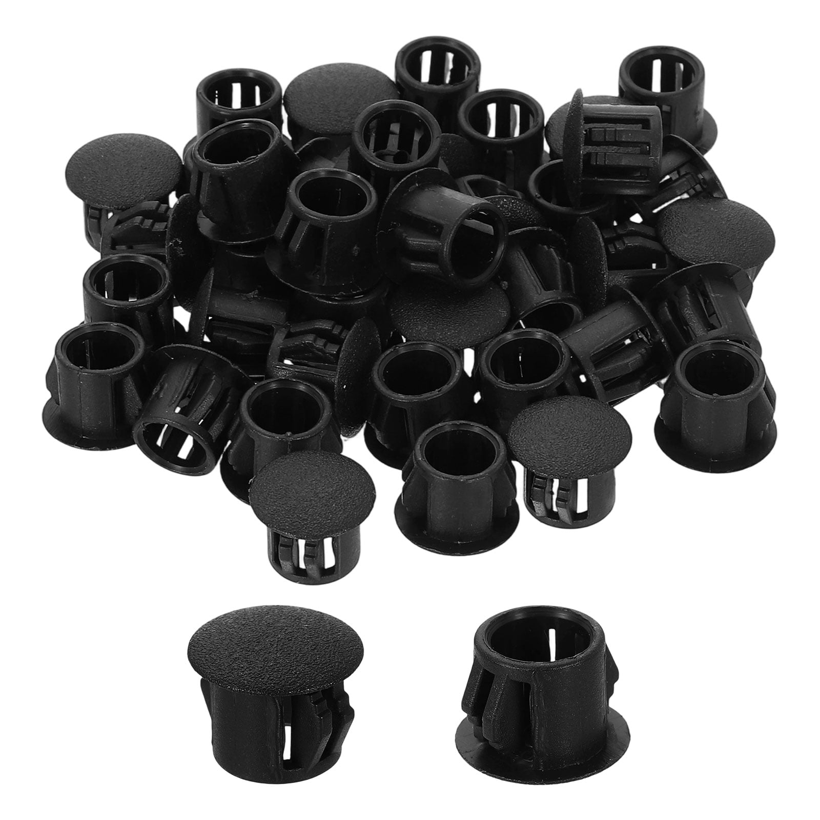 60Pcs Plastic Hole Plugs, 10mm(3/8") Flush Type Panel Plugs, Round Snap ...