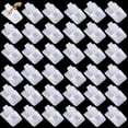 60Pcs Plastic Ring Holder Ring Display Stand Rectangle Clear 2.4x1 ...