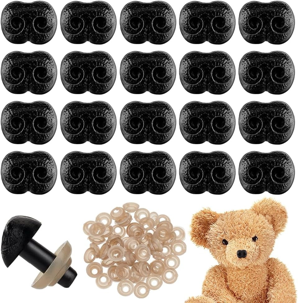 60Pcs Plastic Safety Noses Craft Nose with 60Pcs Spacer for DIY Doll ...