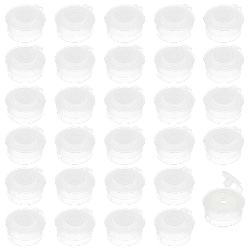 60Pcs Press in Bottle Adapter with Lid 16.5mm/0.64inch Inner Diameter ...