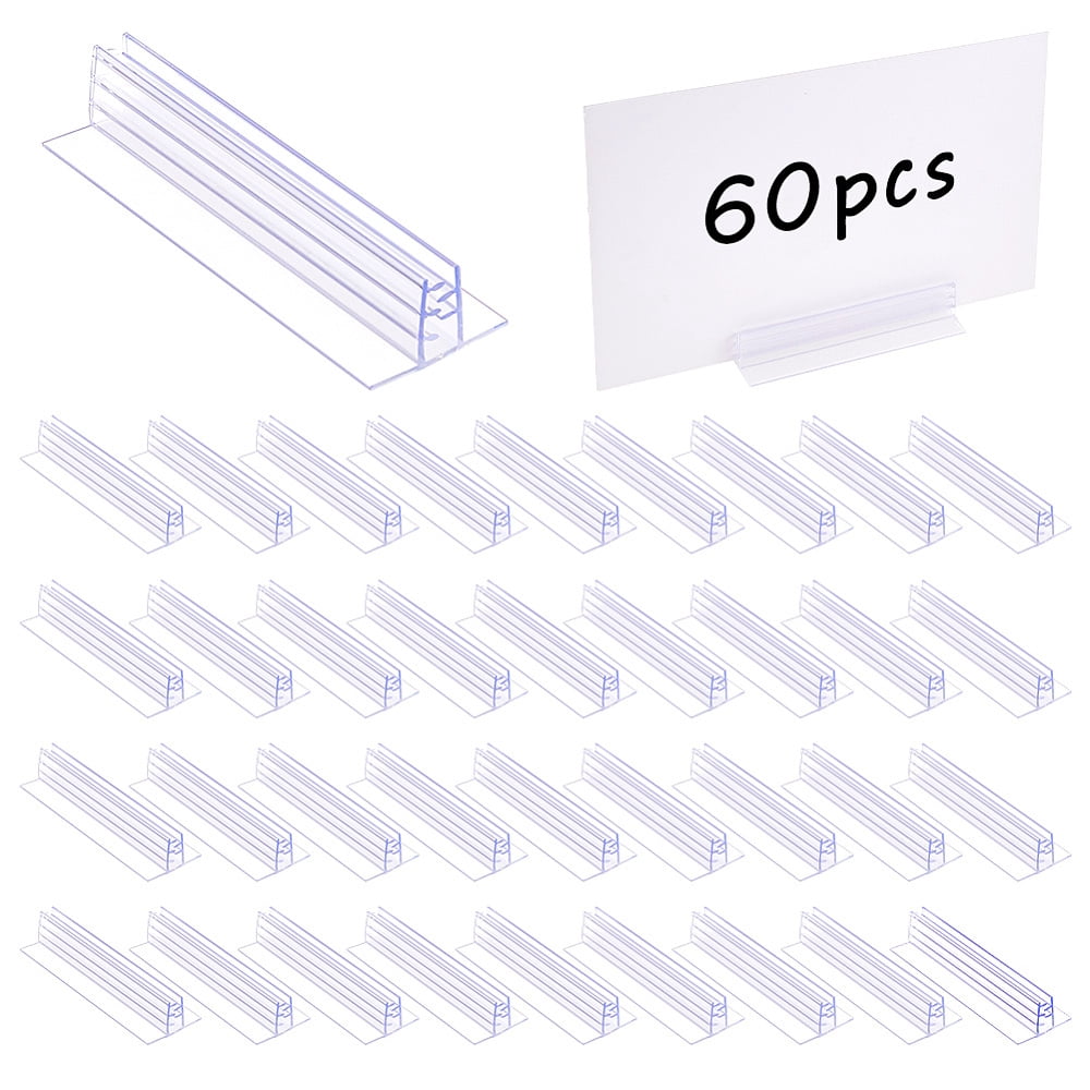 60Pcs Rectangle PVC ID Card Holder Clear 25x75.5x15.5mm for diy ...