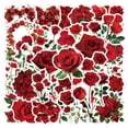 60Pcs Red Rose Graffiti Sticker, Wall Decal for Furniture or Daily Item ...