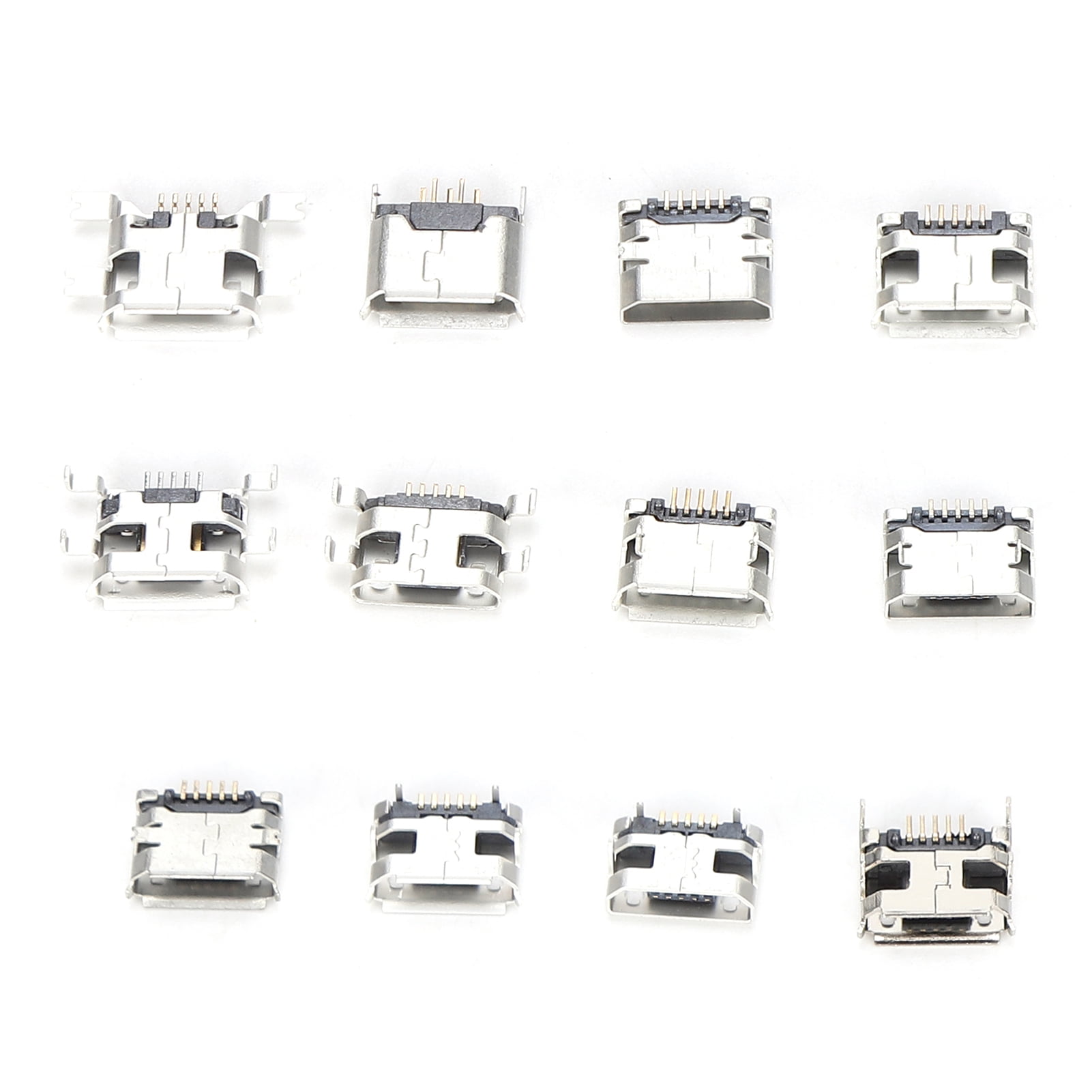 60Pcs SMD Connector Mini USB Stainless Steel Port 12 Kinds Industrial ...