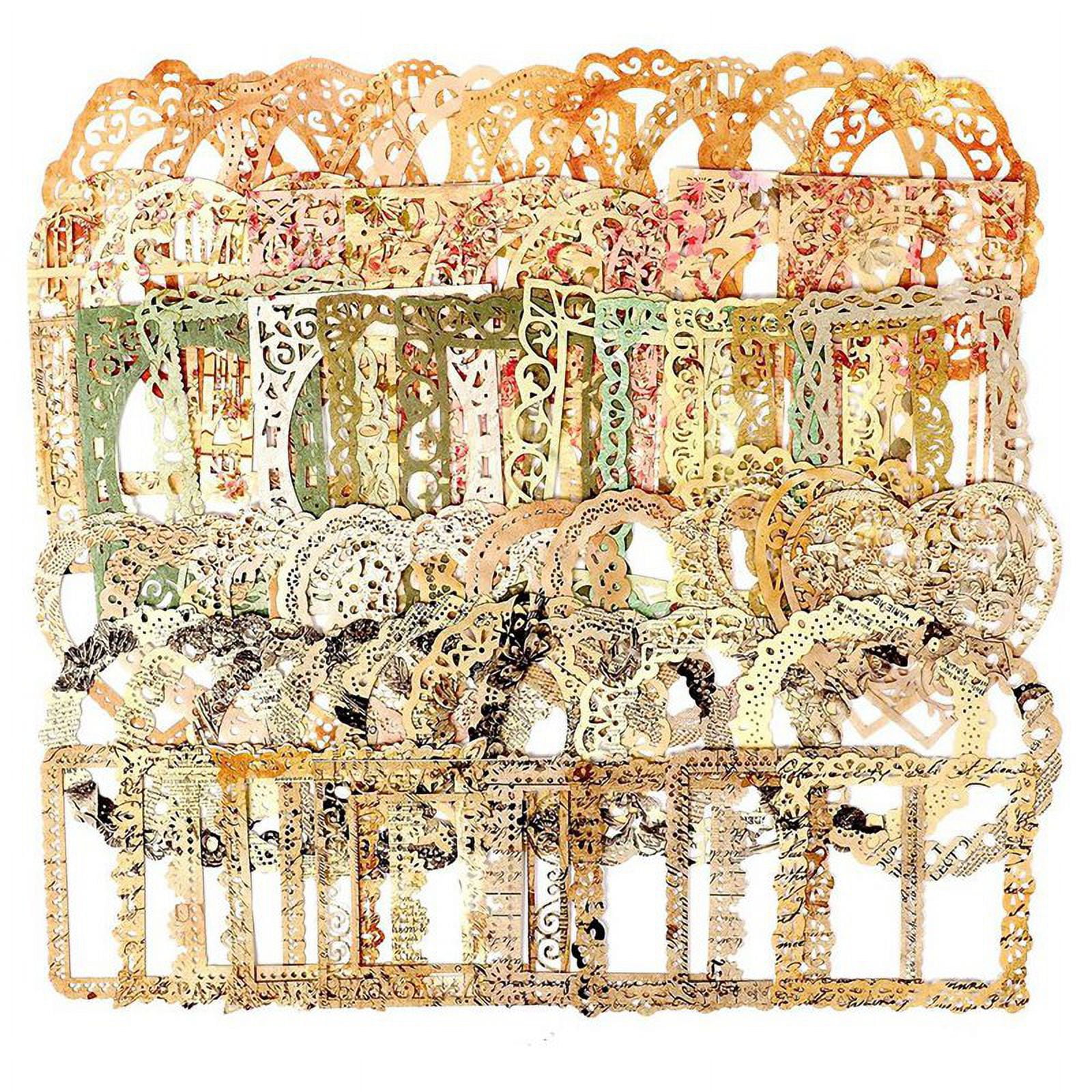60Pcs Scrapbook Cutouts Paper Lace Vintage Scrapbooking Supplies ...