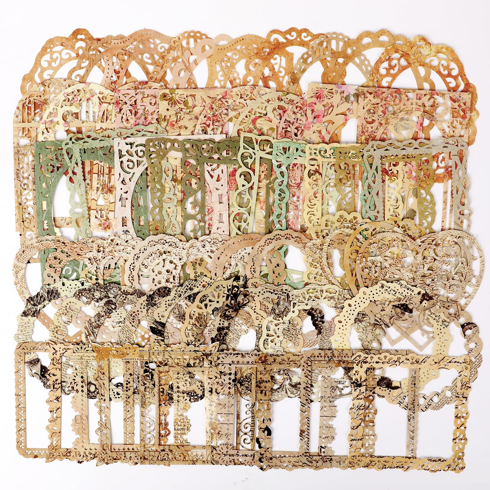 60Pcs Scrapbook, Scrapbooking Lace TMA2 Frames and Borders Vintage ...