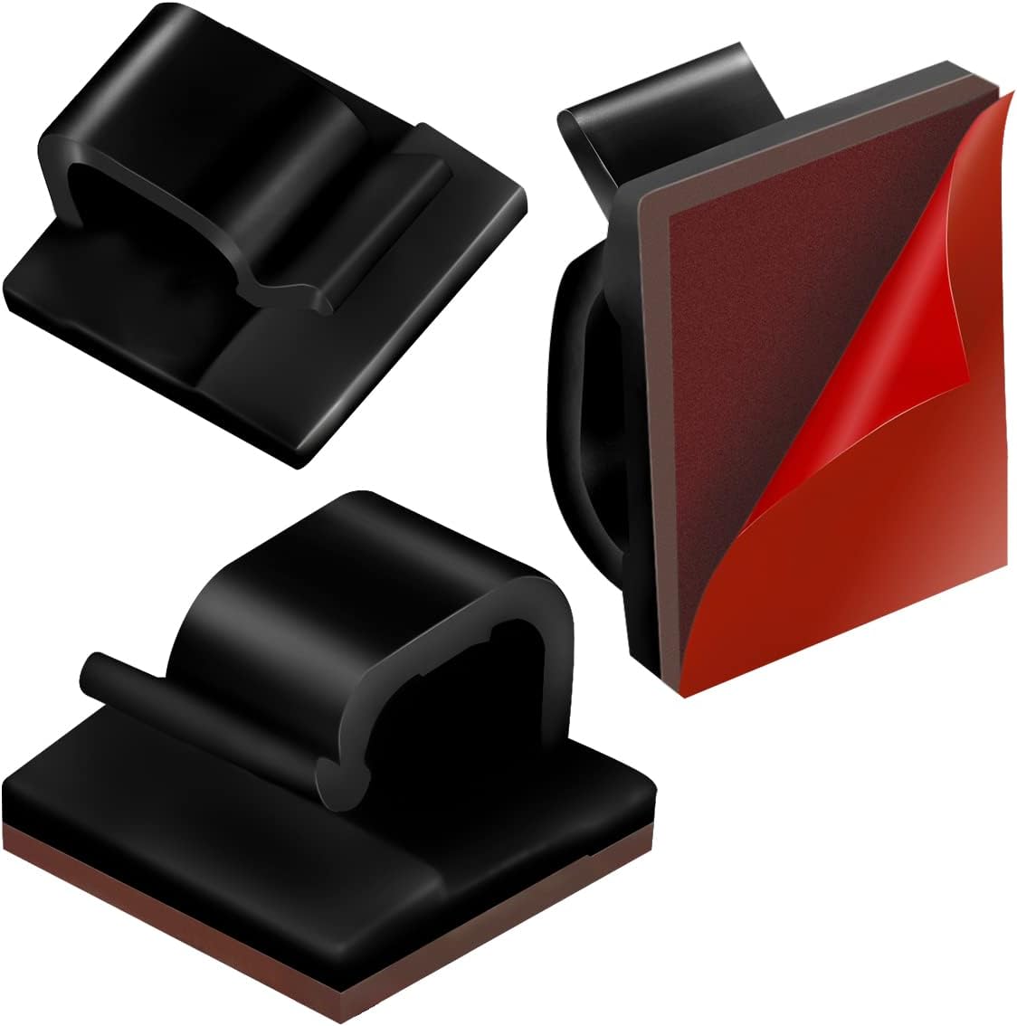 60Pcs Self Adhesive Cable Clip, Outdoor Hooks for Lights, Cable Wire ...