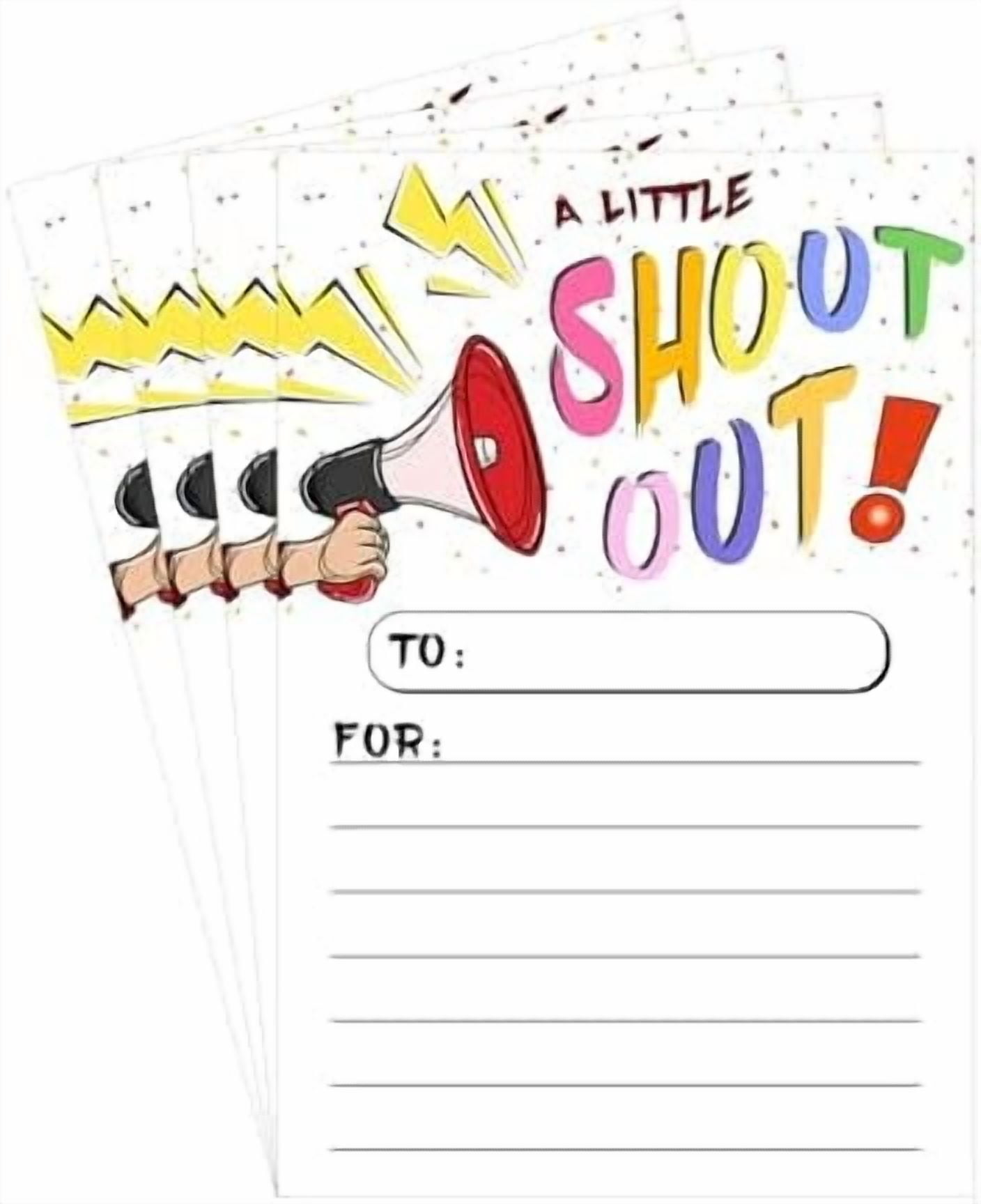 60Pcs Shout Out Cards For Employees, Office Staff, Teachers and ...