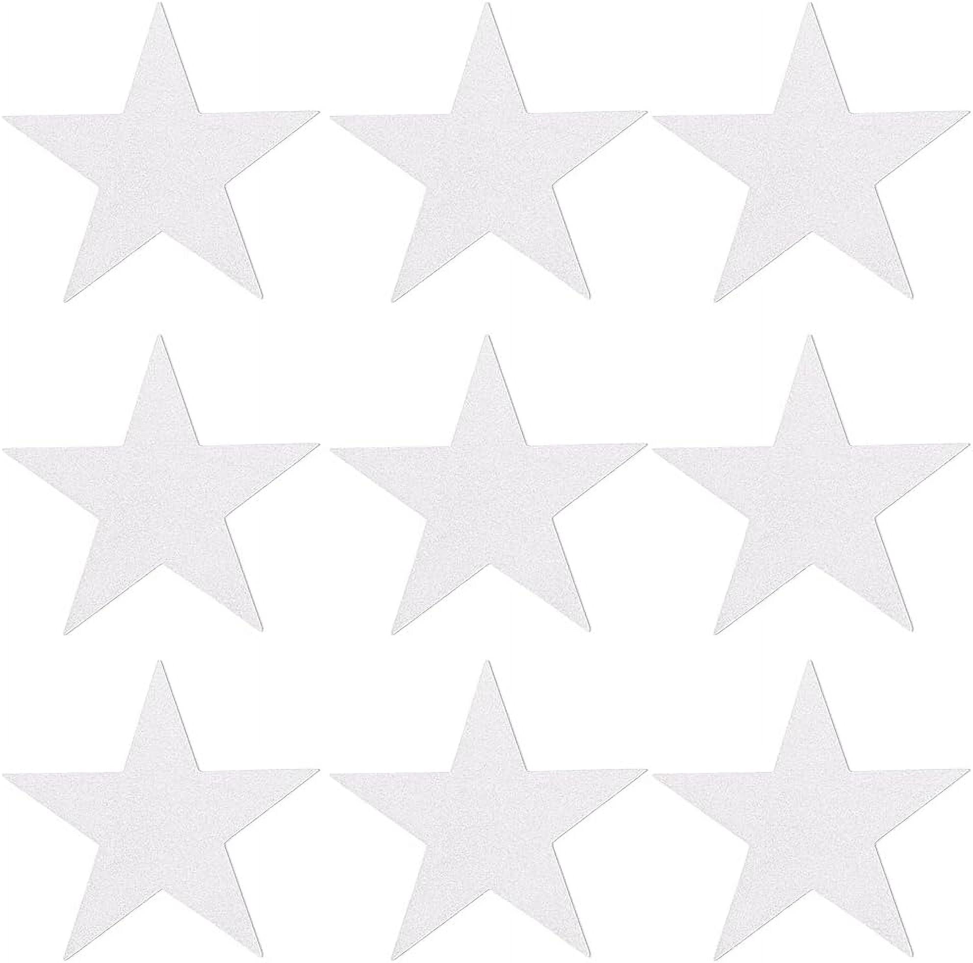 60Pcs Silver Cutout Stars Paper Star Cutouts 6 Inch Double Sided ...