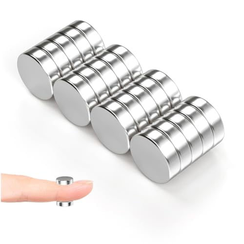 60Pcs Small Round Magnets,10x2mm Refrigerator Magnets,Mini Rare Earth ...