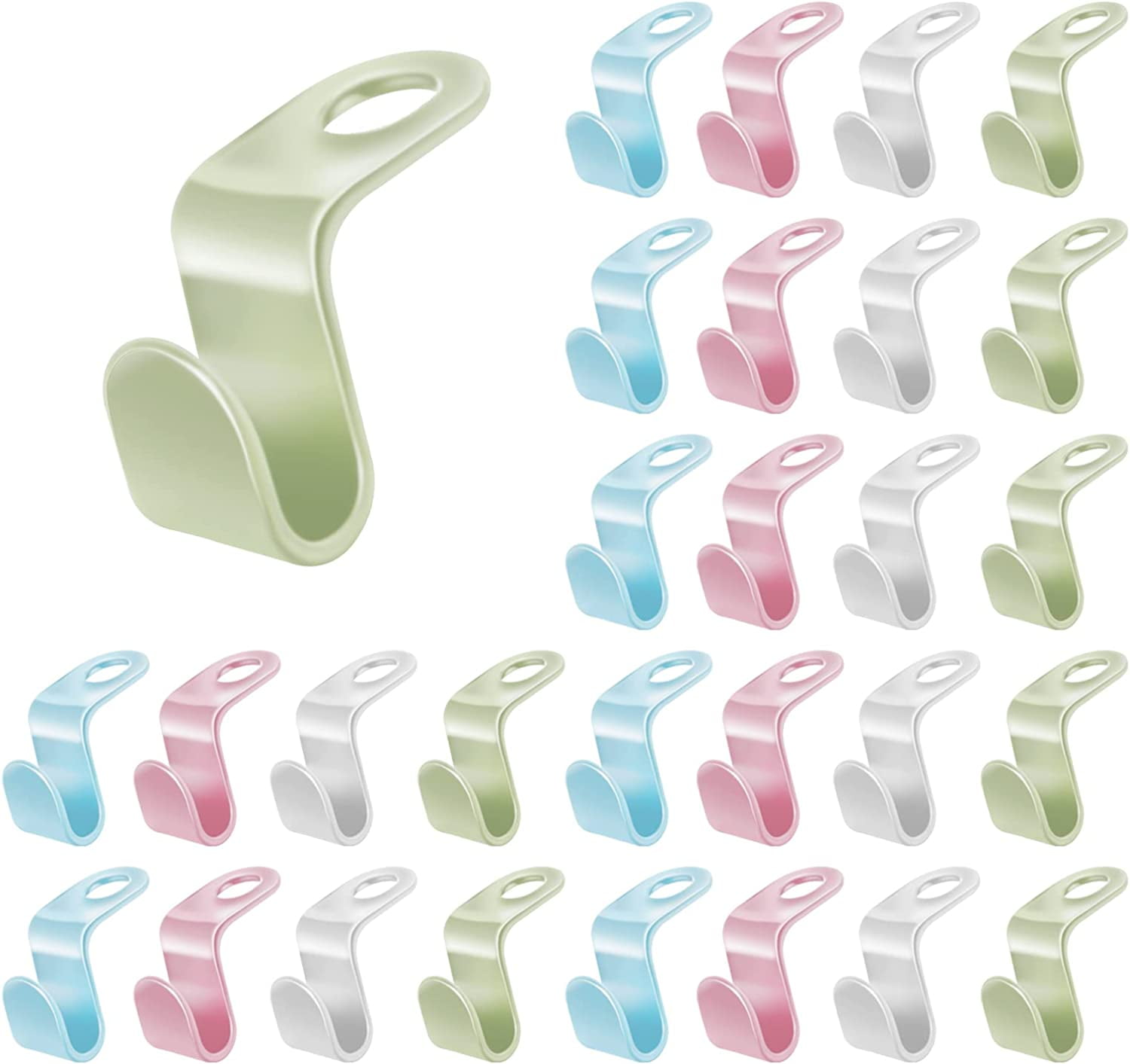 60Pcs Space Saving Hanger Hooks Connector, Mini Cascading Hanger ...