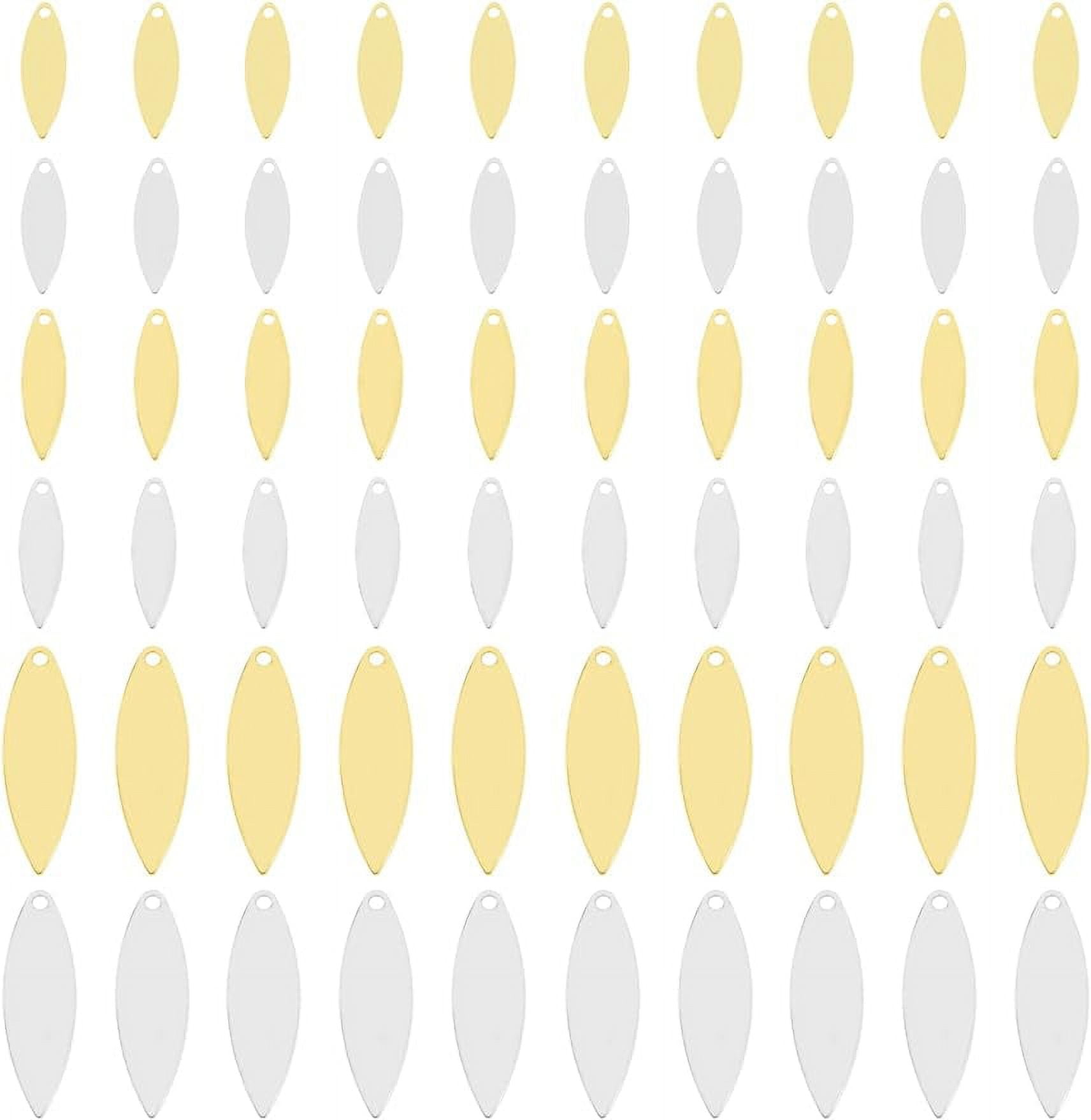 60Pcs Spinner Baits Spoons Rigs Golden Metal Fishing Flattie Attractor ...