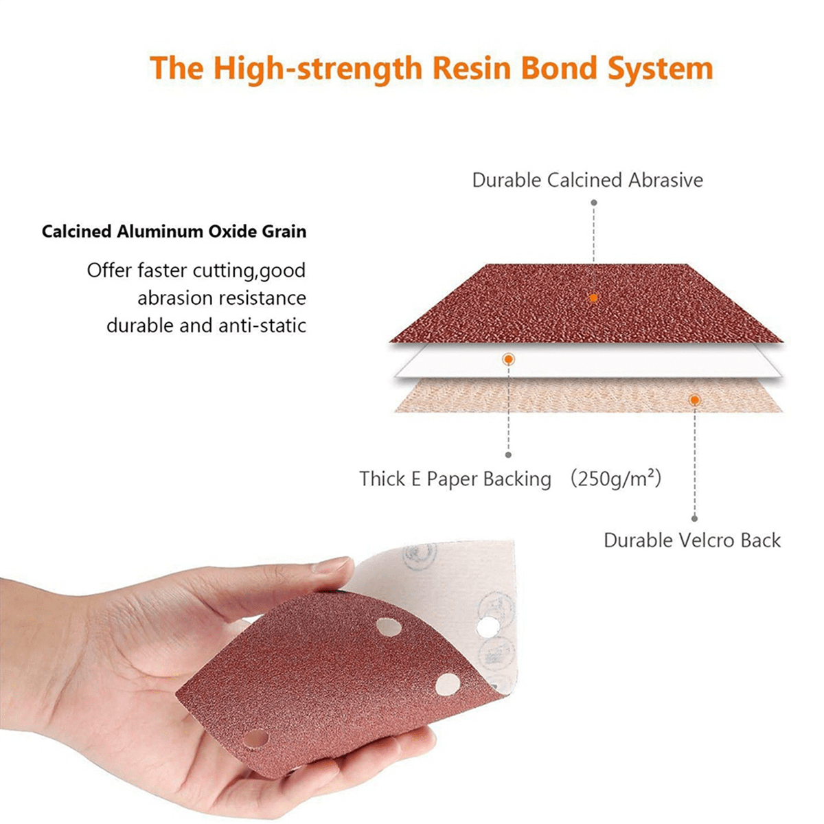 60Pcs Square Sandpaper Sanding Paper Sheet 95X185mm Sander Hook Loop ...