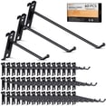 60Pcs Sturdy Black Gridwall Hooks, 2/4/6 Inch Mixed Sizes, Heavy Duty ...