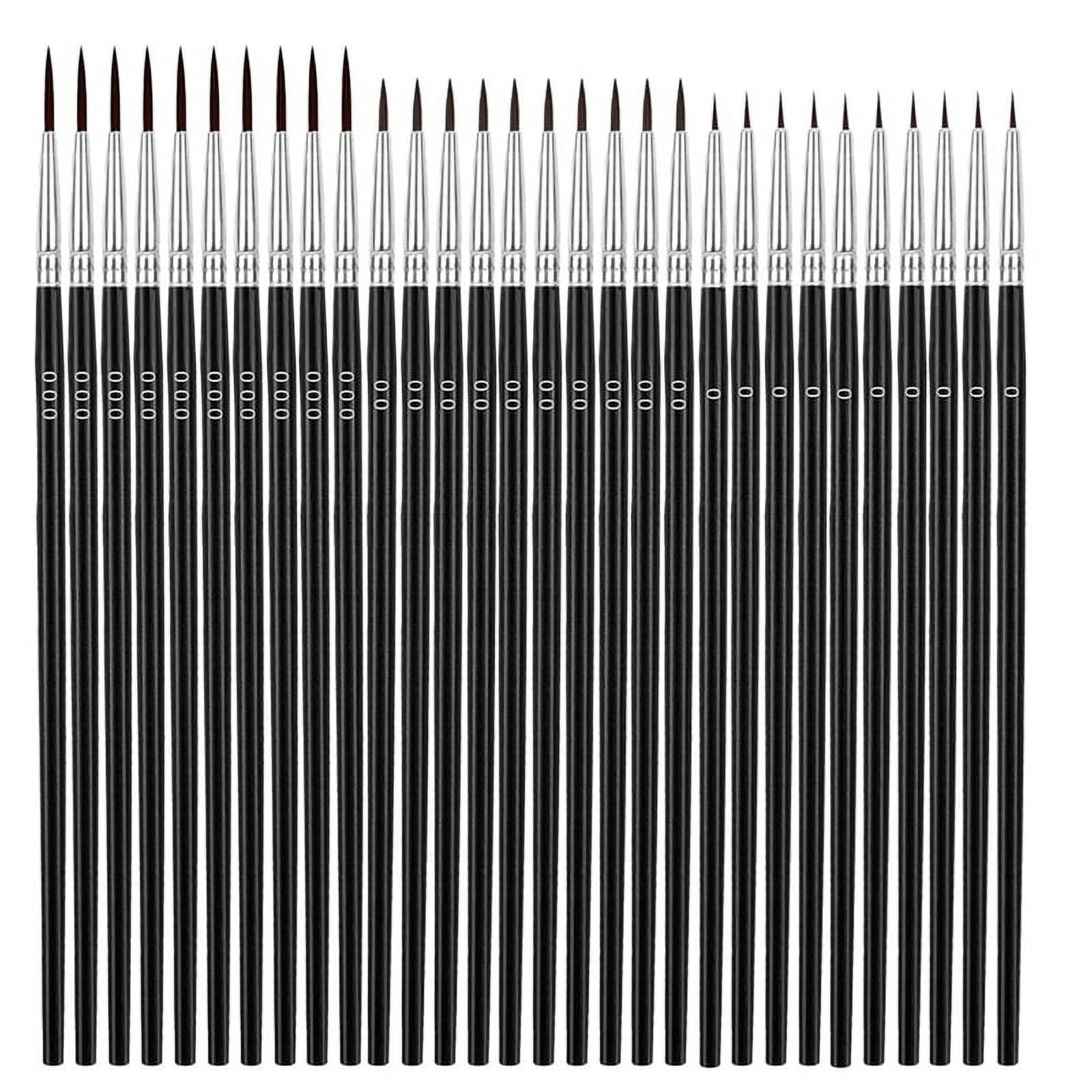 60Pcs Thin Detail Paint Brushes Fine Tip Set with 3 Size 000 00 0 Liner ...