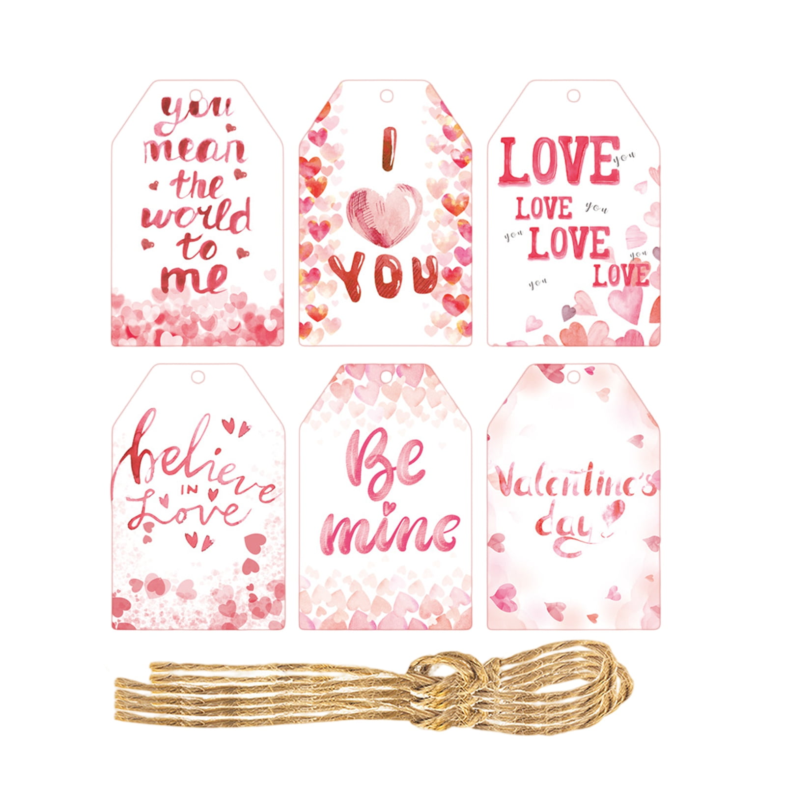 60Pcs Valentine's Day Gift Tags Blank Paper Tags Double Sided Available ...