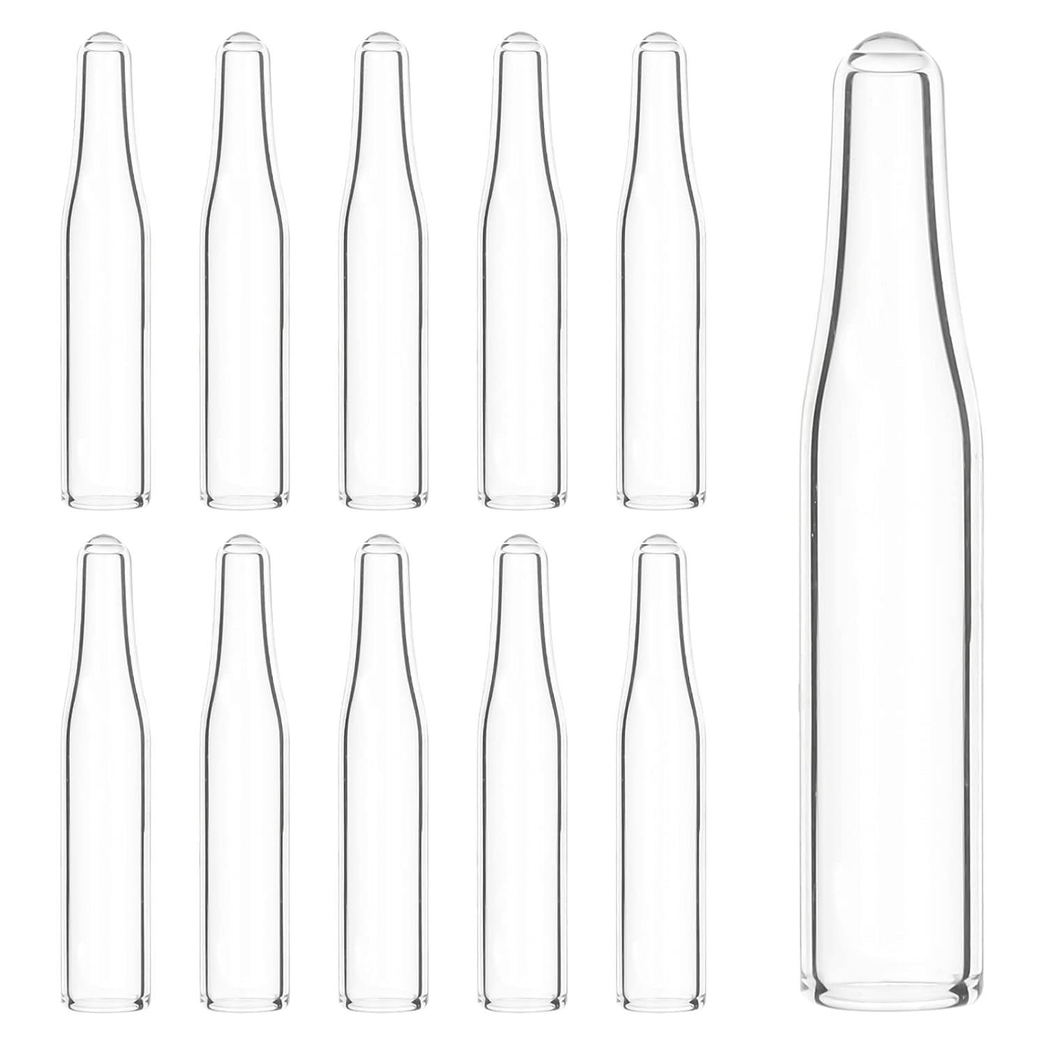 60Pcs Vial Insert Conical Base 250ul Clear Glass Vial Insert 4mm Inner ...