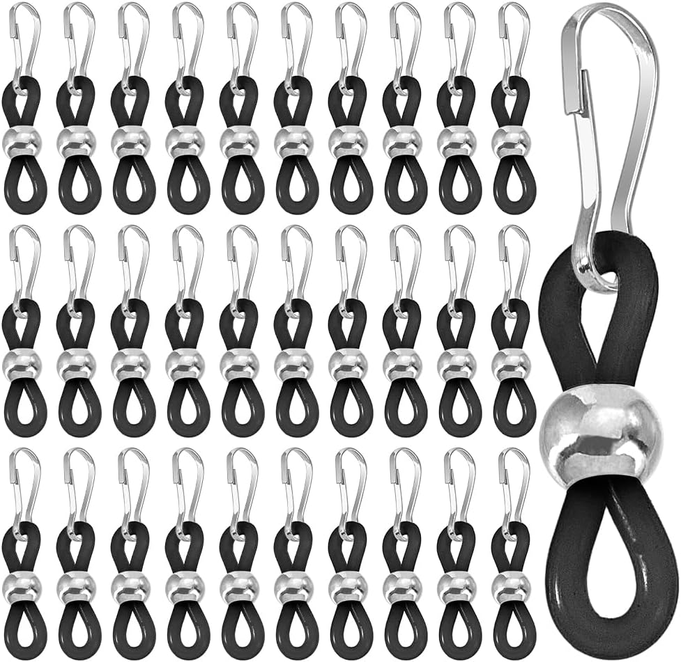 60Pcs Zipper Holder Upper for DIY Jeans Black Zippers Extender Hooks ...