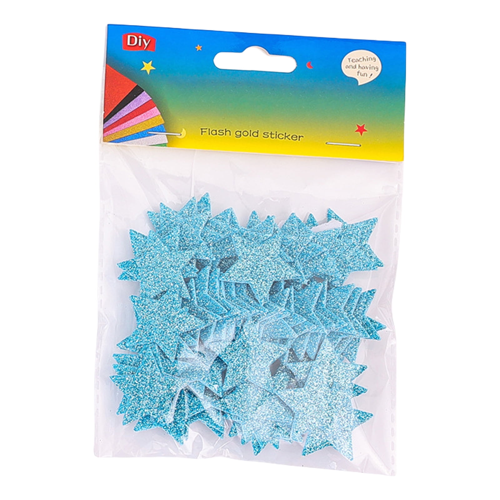 60Pieces Glittering Star Sticker Adhesive Foam Sticker Kids Reward ...