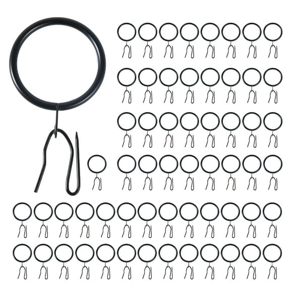 60Pieces Metal Drapery Rings and Hooks Set for Window Door Elegant ...