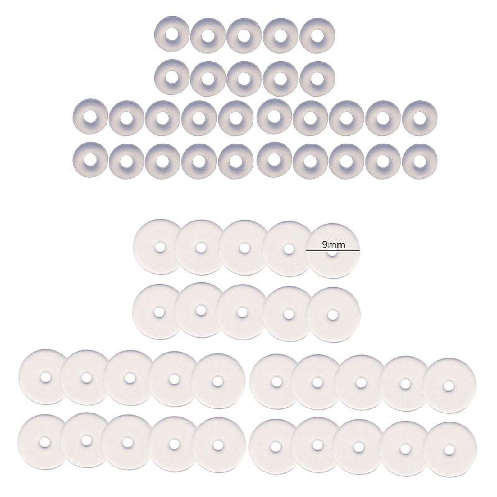 60Pieces Plastic Disc Pads Stabilize Earlobe Support Patches Clear ...