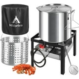 60QT Crawfish Boiler Kit, Waterproof Cover & 12-inch Skimmer, 110 ...