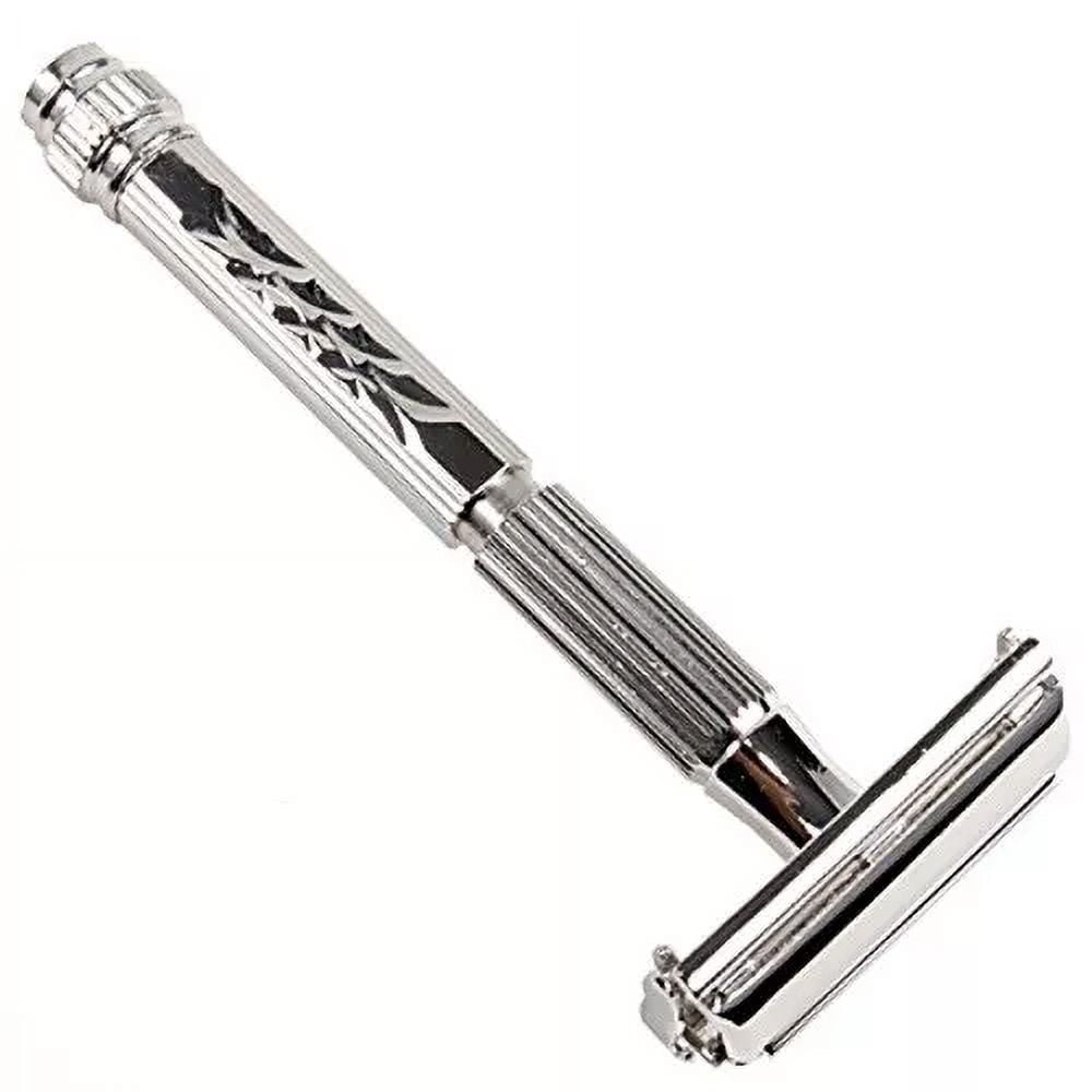 60R Butterfly Open Double Edge Safety Razor with 5 Blades for Smooth ...