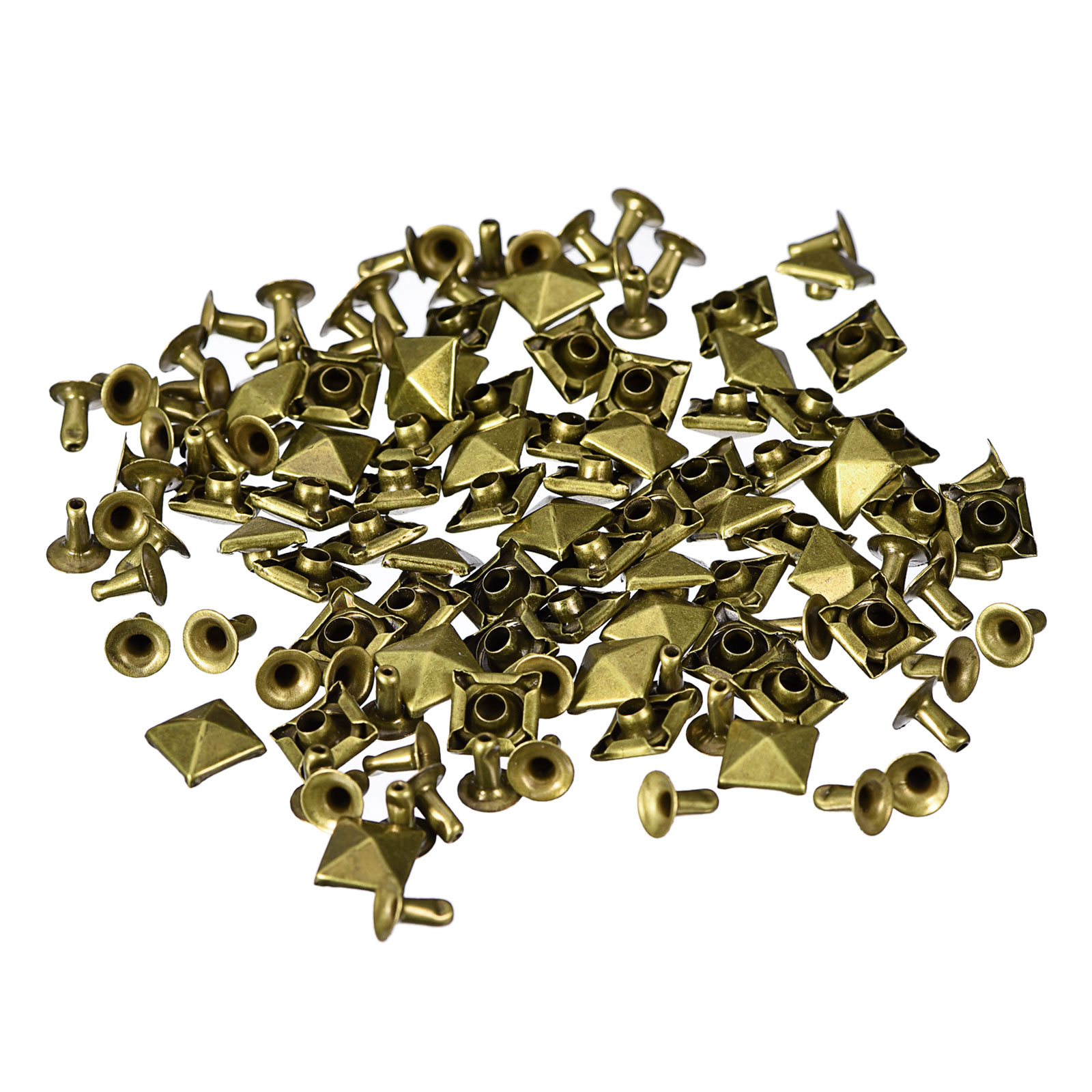 60Sets Spike Rivet, 6mm Cone Rapid Rivet Nailhead Studs Copper Punk ...