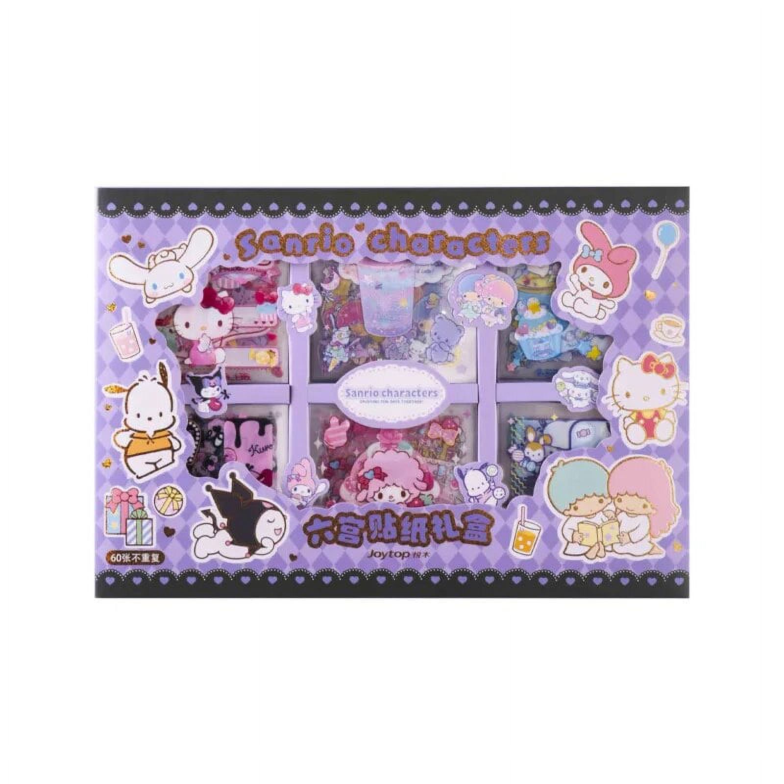 60Sheets/Box Sanrio Kuromi Stickers Set Cartoon Hand Book Guka Diy ...