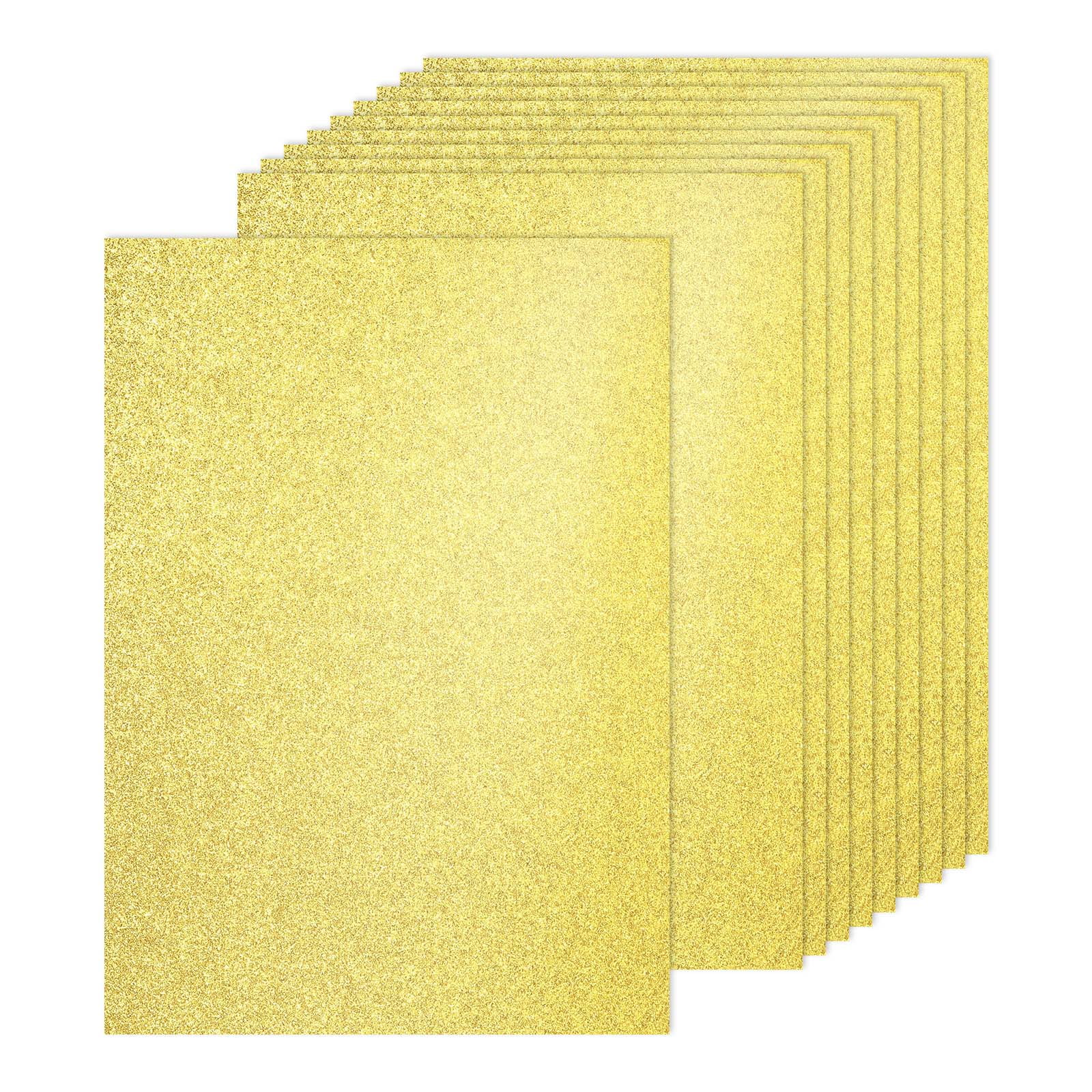 60Sheets Light Gold Glitter Cardstock, 8.3x11.7 in A4 Glitter Paper ...
