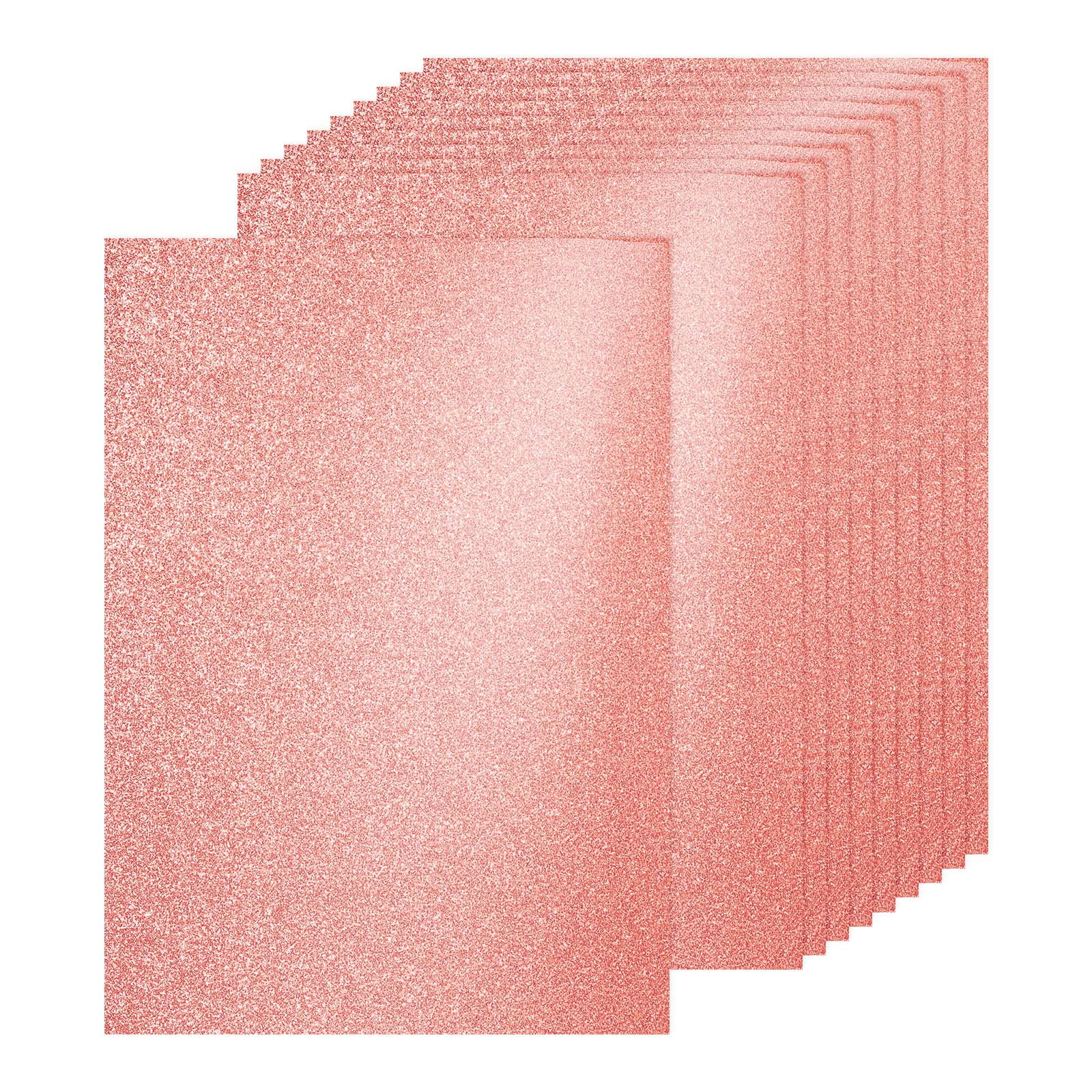 60Sheets Rose Gold Glitter Cardstock, 8.3x11.7 in A4 Glitter Paper Card ...