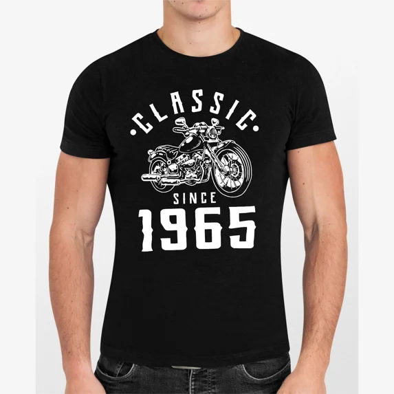 60Th Birthday Biker Classic Since 1965 Motorcycle Rider Chopper Unisex ...