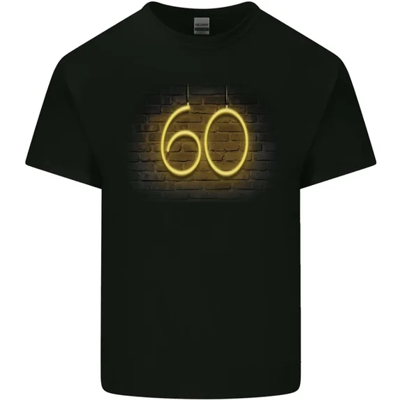 60Th Birthday Neon Lights 60 Year Old T-Shirt - Walmart.com
