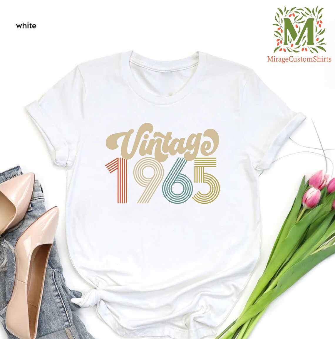 60Th Birthday Tshirt, 60Th Birthday Shirt For Women, Vintage 1965 Tee ...
