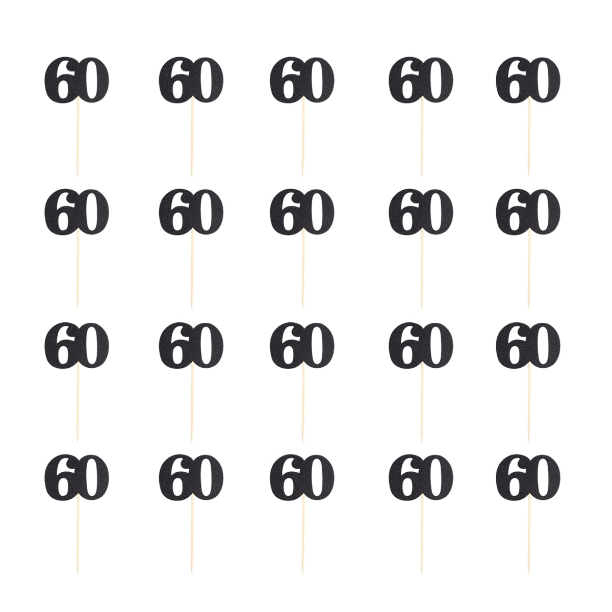 60Th60 Birthday Decorations Party Insert Anniversary Old Years Supplies ...