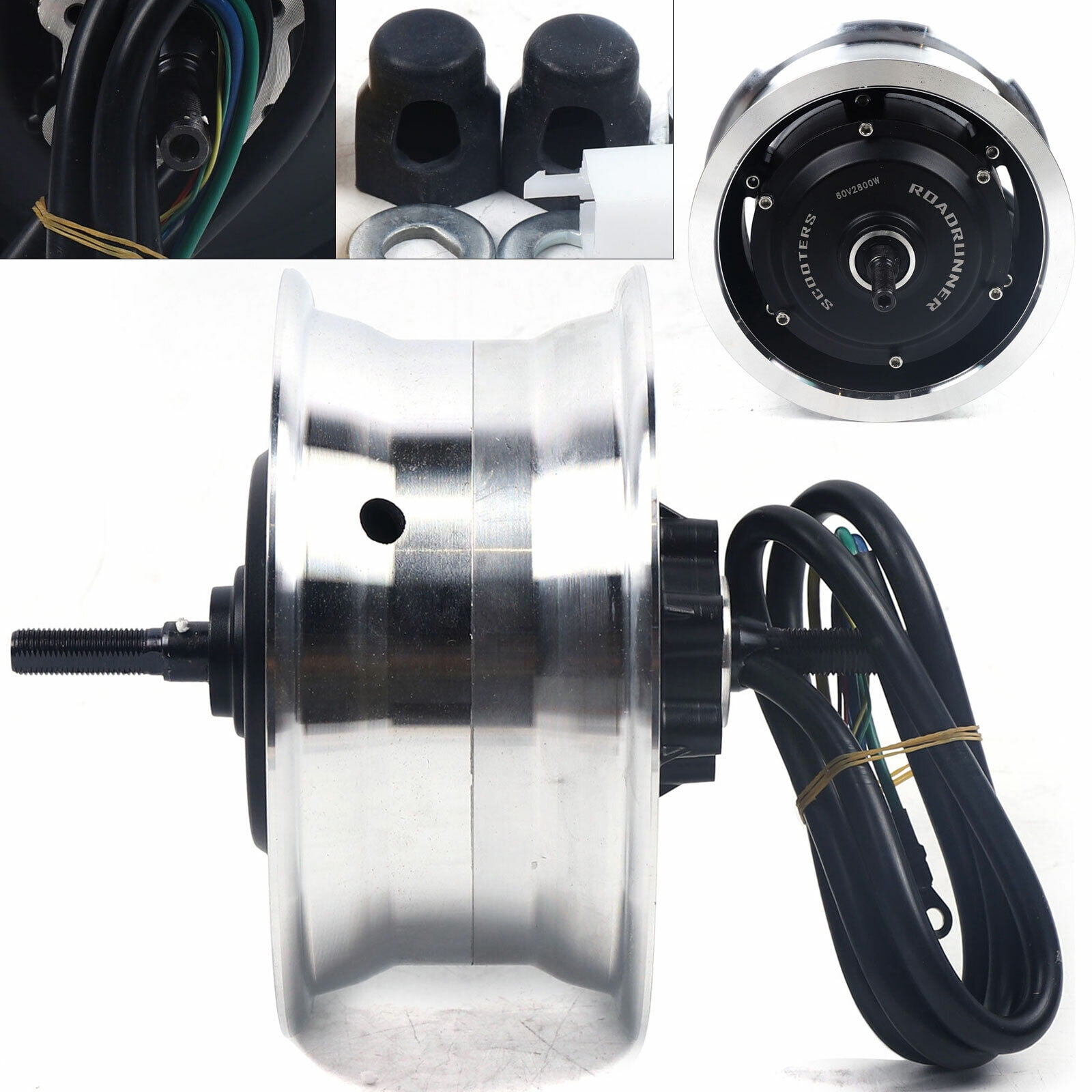 60V 2800W Brushless Motor E-Bike Hub Wheel for Front/Rear Drive ...