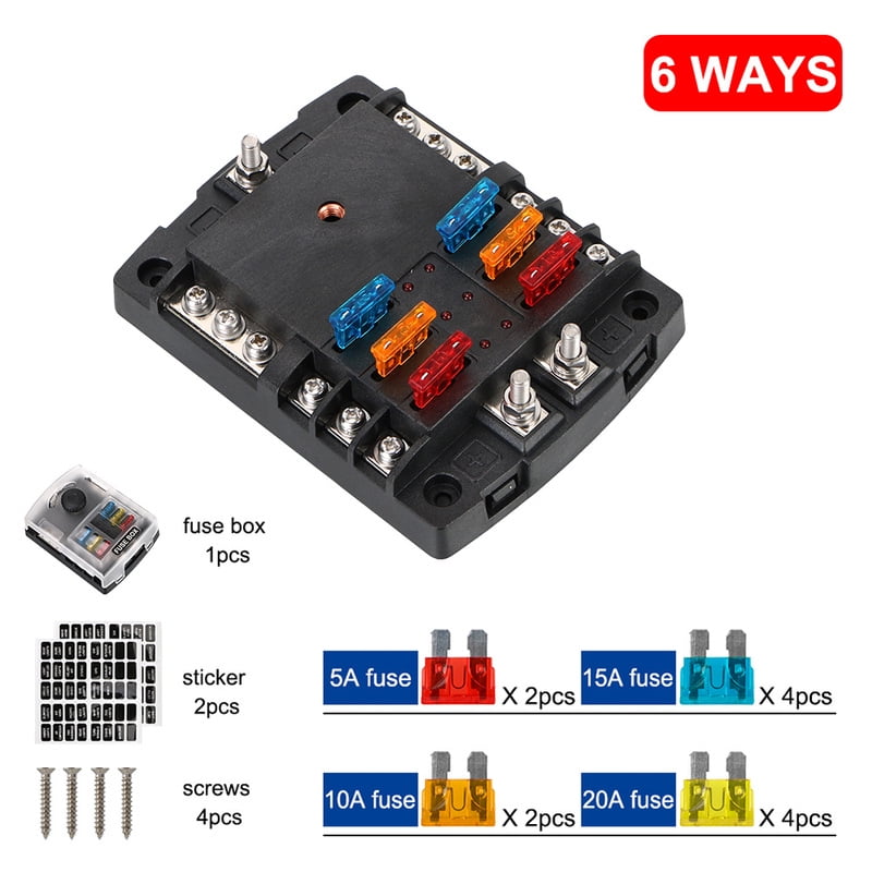 60V 300A 6 Ways 12Ways Blade Fuse Block For Boat Marine Truck Fuse Box ...