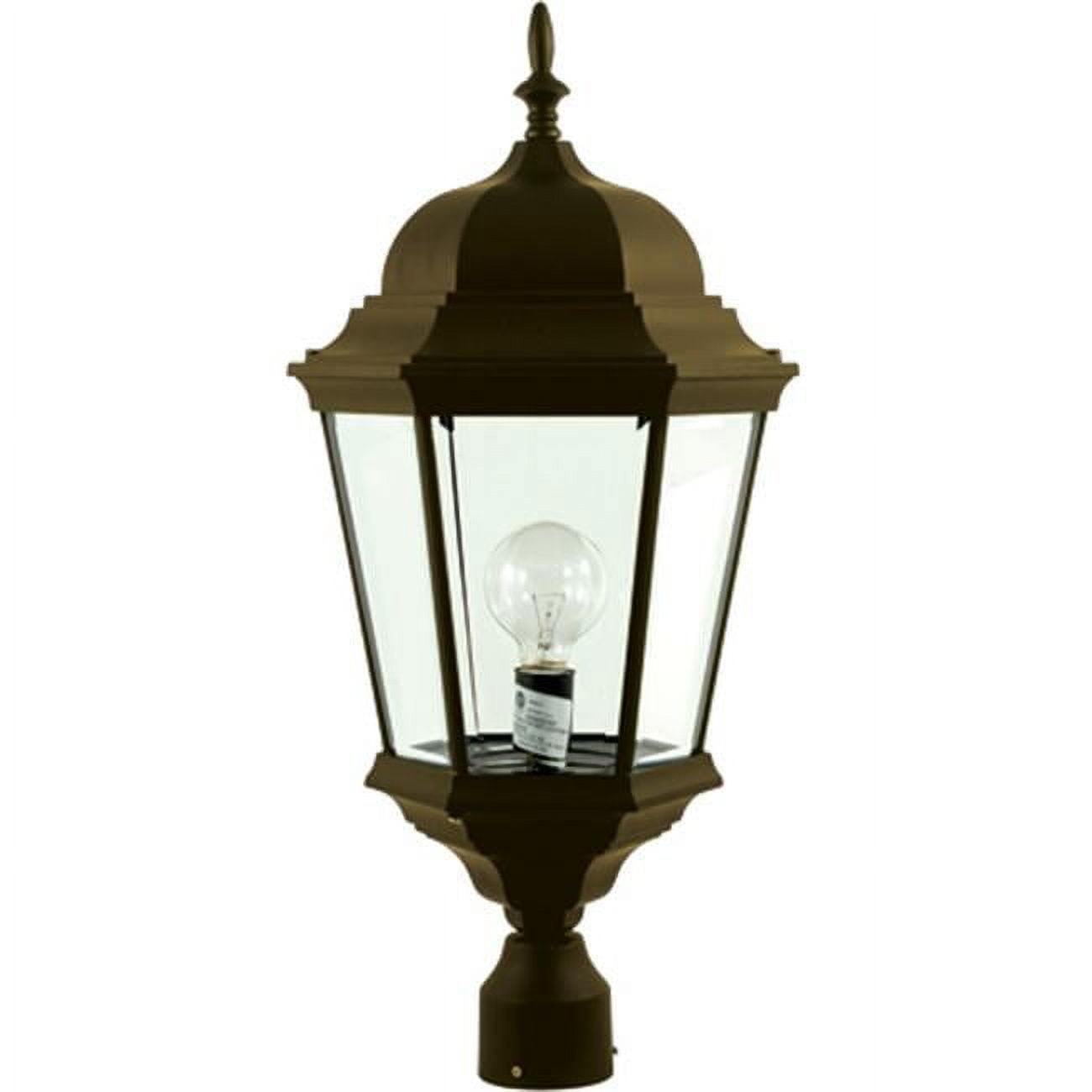 60W 120V Powder Coated Cast Aluminum Post Top Light Fixture, Bronze ...