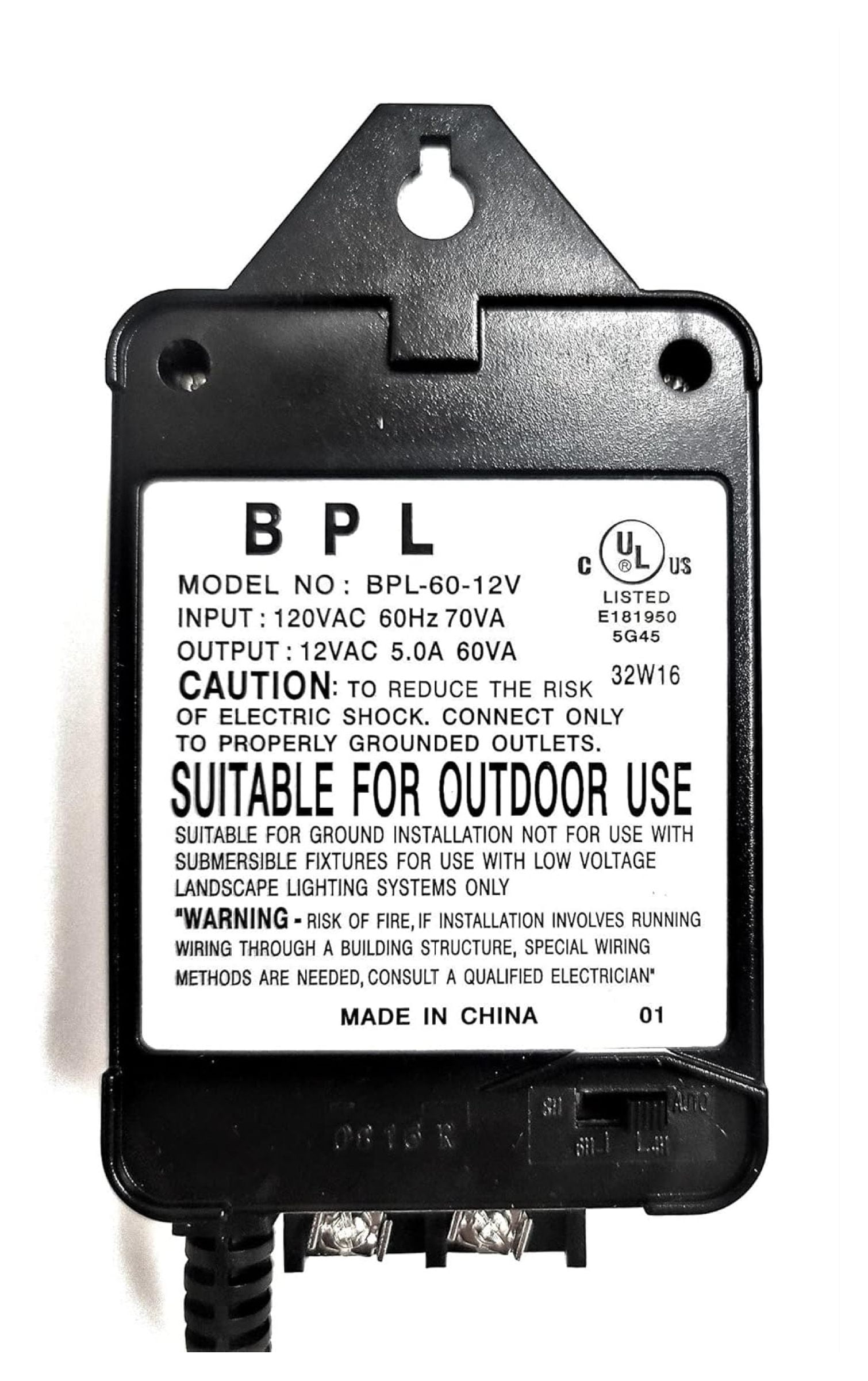 60W 120V Volt to 12V Volt LED & Halogen - Low Voltage Landscape ...